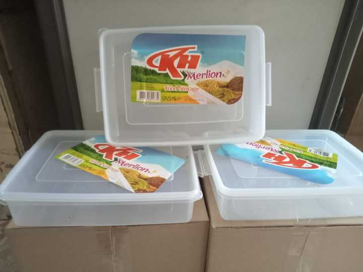 tempat donat box plastik bening / tempat donat merlion ukuran 28x18x7 ...