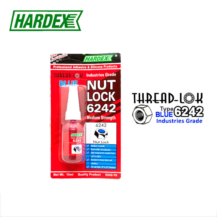 Hardex Threadlock Nut Lock Adhesive ( Blue – Medium Strength ) 10ml | Lazada PH