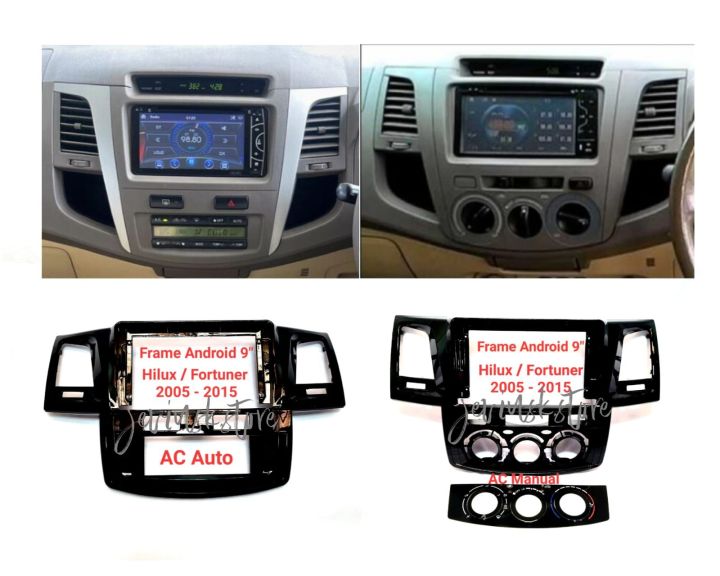 FRAME HEAD UNIT DOUBLE DIN ANDROID TOYOTA FORTUNER / TOYOTA HILUX 9 ...
