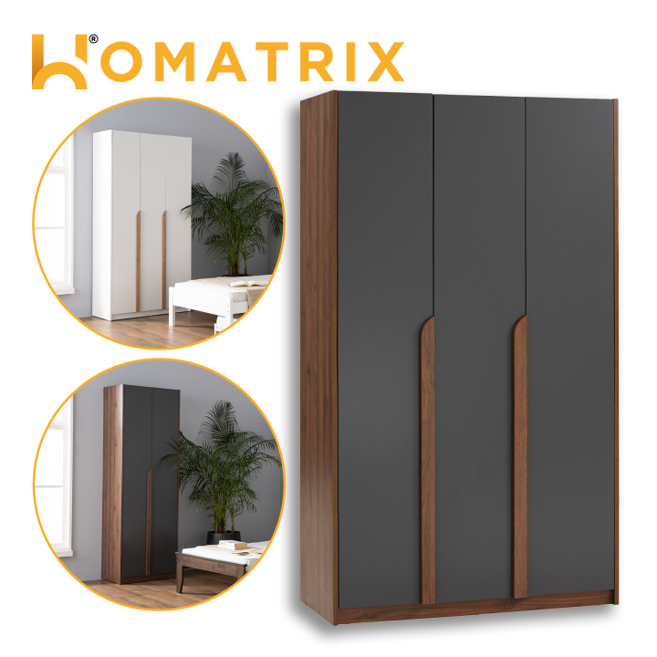 HOMATRIX 2 Door Wardrobe 3 Door Wardrobe Bedroom Cabinet Almari Baju ...
