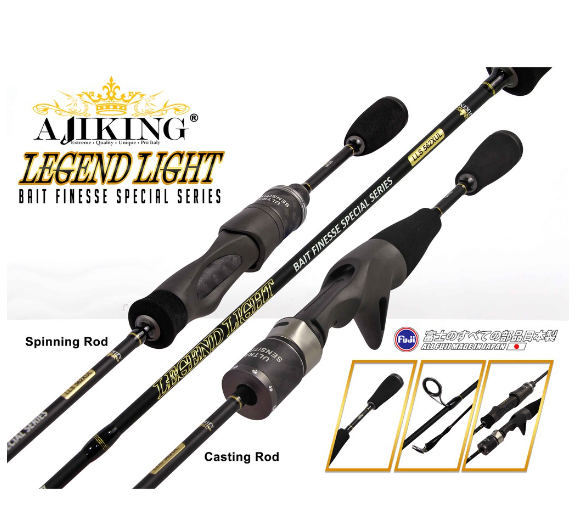 (UL) 2-3kg Ajiking Legend Light Ultralight Spinning Fishing Rod Joran ...