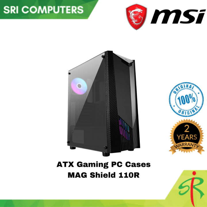 MSI MAG Shield 110R Mid-Tower ATX Gaming PC Cases (2-Years Warranty ...