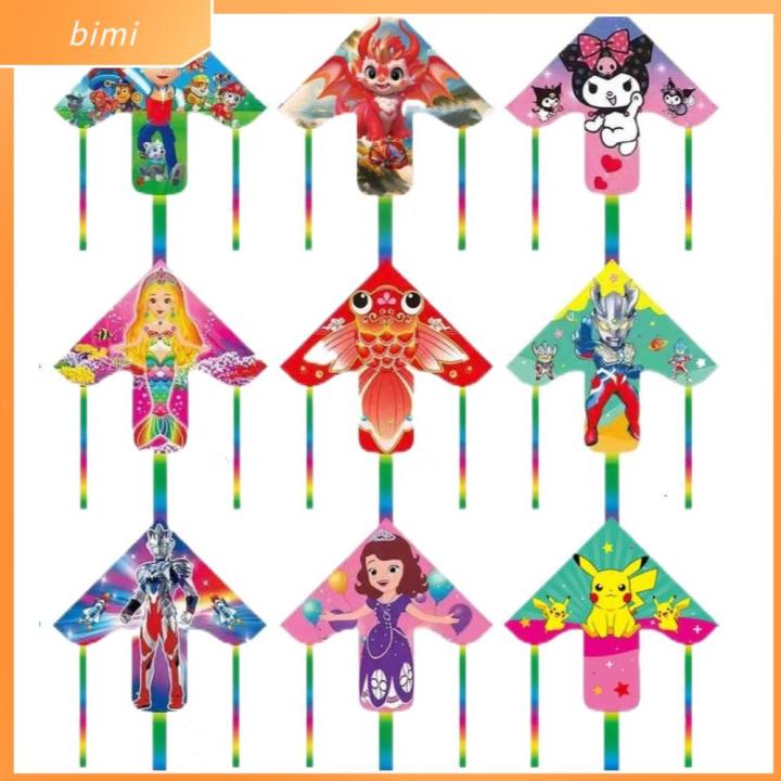 BIMI Hello Kitty Fishing Rod Kite Easy Fly Cartoon Triangle Kites ...