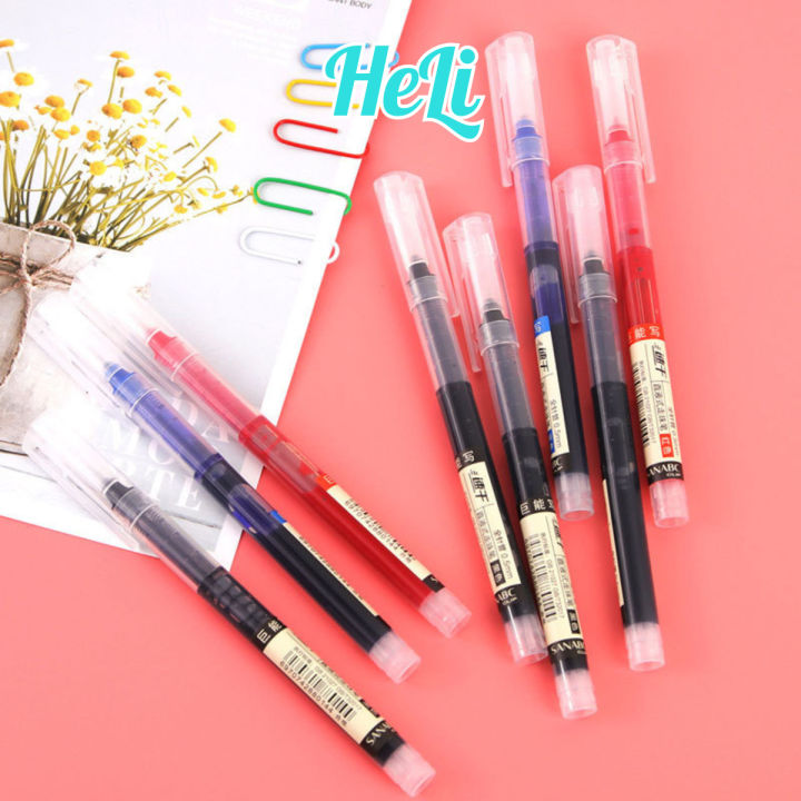 (BN02) 1 CÂY BÚT NƯỚC GEL NGÒI KIM NÉT 0,5MM VỎ TRONG SUỐT DUNG TÍCH ...
