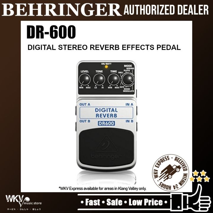 Behringer DR-600 Digital Reverb Guitar Effects Pedal (DR600) | Lazada
