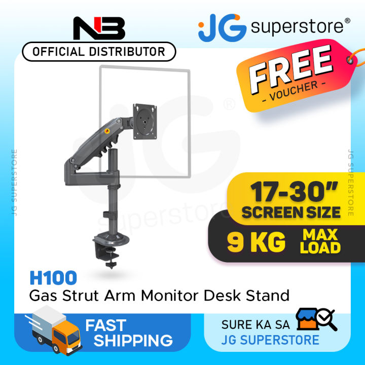 North Bayou NB H100 Gas-Strut Flexi Mount Desktop Monitor Arm (17" to 30" Screens) Adjustable ...