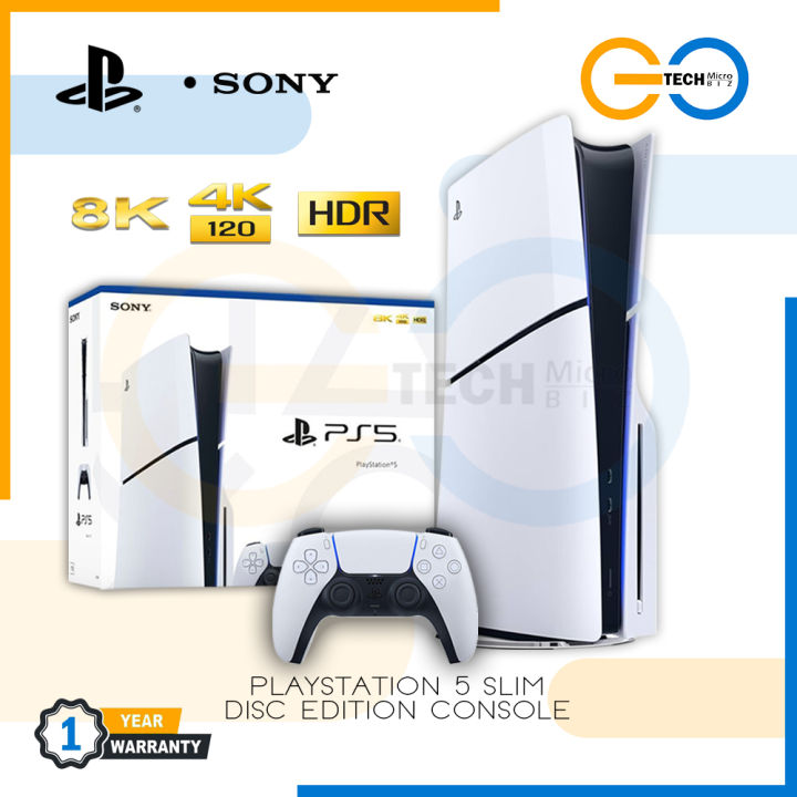 Sony Playstation 5 Slim w/ Controller Disc Edition Gaming Game Console ...
