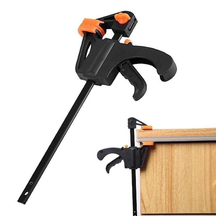 F clamp Klem Kayu|Alat Penjepit Kayu||Quick release Fclamp | Lazada ...