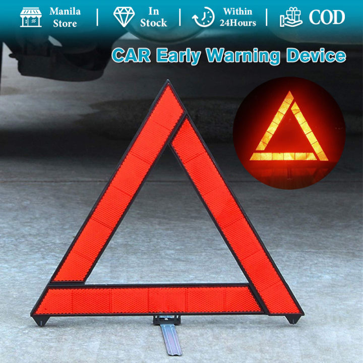 Car Early Warning Device Safety Triangle Kit Reflective Warning Sign ...