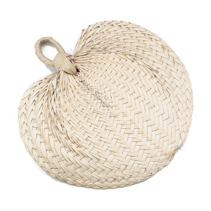 AnoSaiyo Native Fan Anahaw Material Natural Color Hand Held Hand Made ...