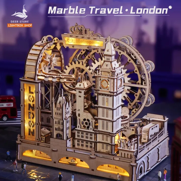ROKR Marble Run London – Mô Hình ROBOTIME Gỗ 3D Lắp Ráp Cỗ Máy Đường Bi ...