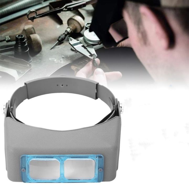 FLOW TOP 2.5x Head-mounted Single Lens Optivisor Hands Free Magnifier ...