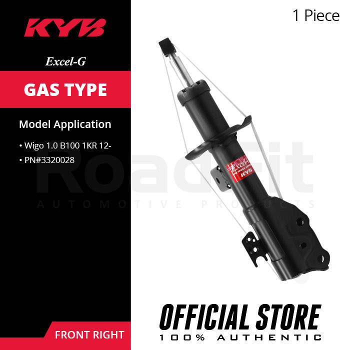 KYB Excel-G Gas Shock Absorbers for Toyota Wigo 2012-up, Front Right, 1 ...