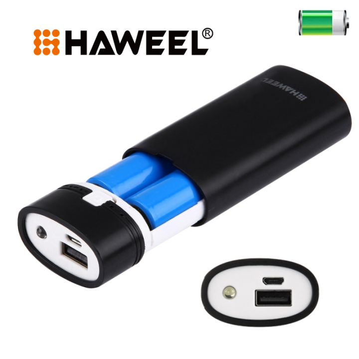 HAWEEL 2Pcs/4Pcs 18650 Battery USB Outputs LED Power Bank Box DIY Case ...