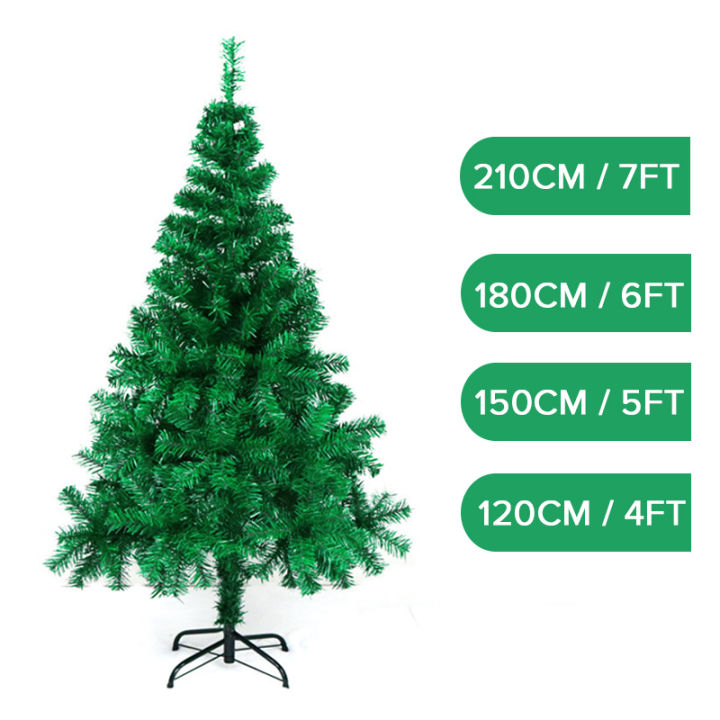 Christmas Tree 7ft/6ft/5ft/4ft Metal Stand (Green) | Lazada PH