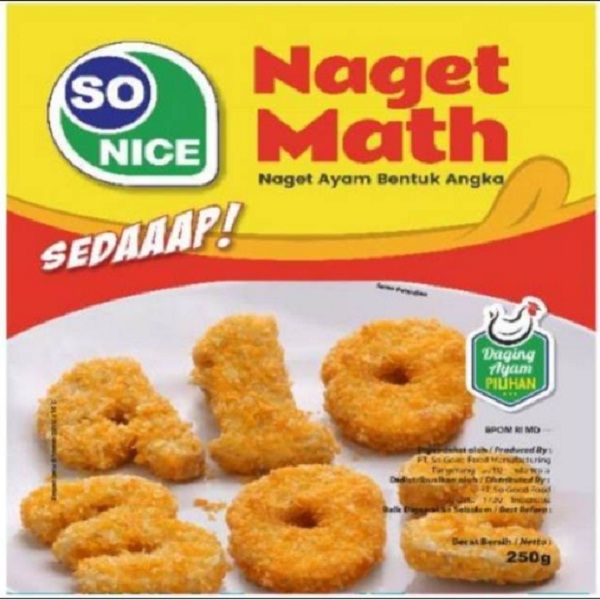 CHICKEN NUGGET MATH SO NICE SEDAAAP 250GR NAGET AYAM BENTUK ANGKA ...