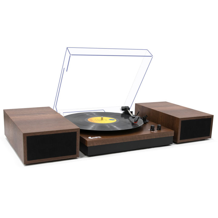 Record Player Bluetooth Vinyl Player for vinyl with speakers , 3-speed ...