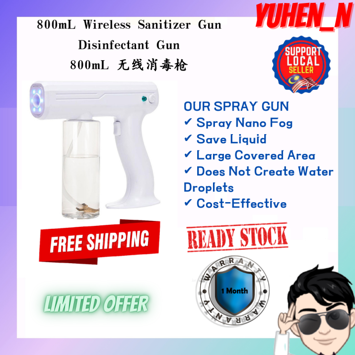 800mL Wireless Sanitizer Gun Nano Spray Gun Desinfectant Gun ...