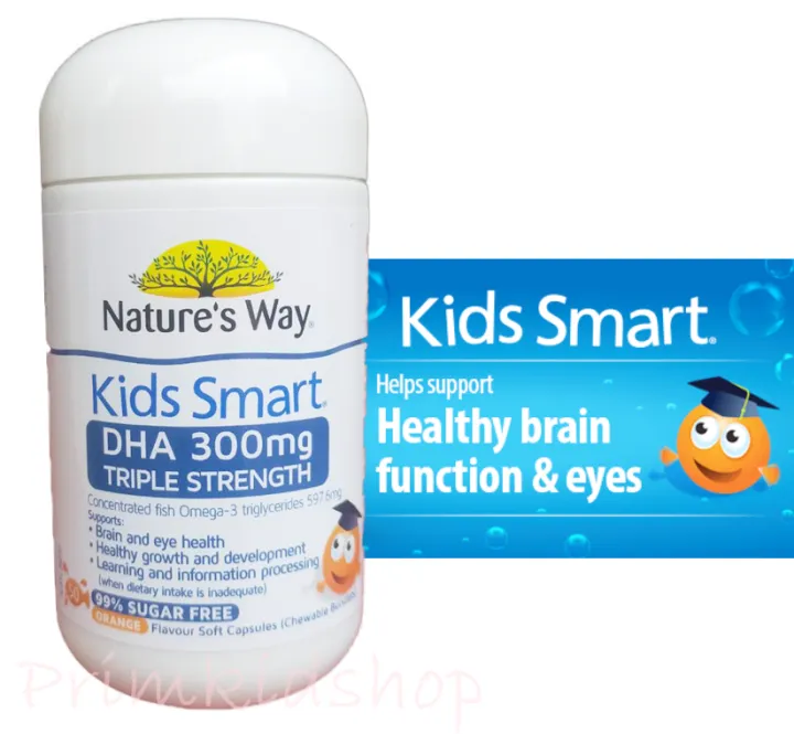 Nature's Way Kids Smart DHA 300mg Triple Strength 50 Soft Capsules ...
