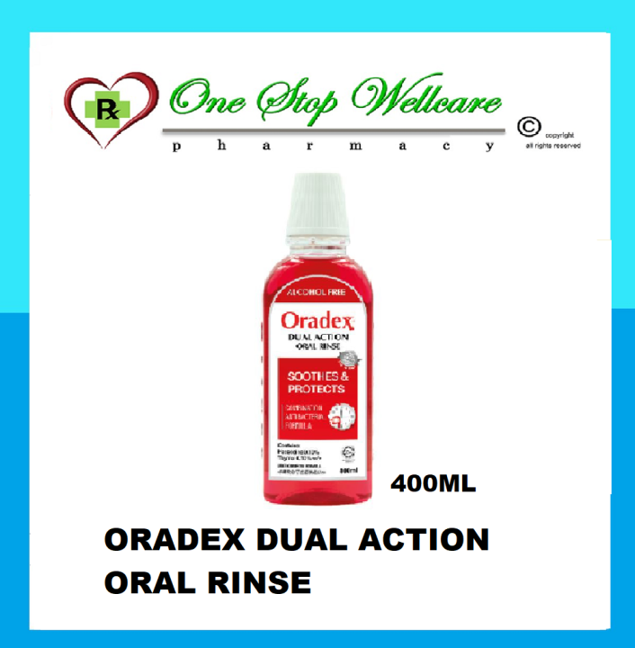 ORADEX MOUTHWASH DUAL ACTION ORAL RINSE 400ML (EXP:01/2027) | Lazada