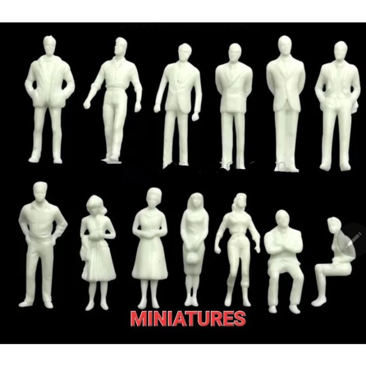 Miniature Human for architecture, models 5pcs per set white assorted ...