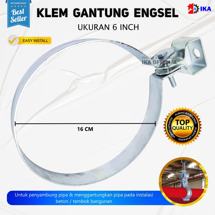 Klem gantung 6" ( polos ) | hanger clamp klem pipa gantung 6 inchi ...