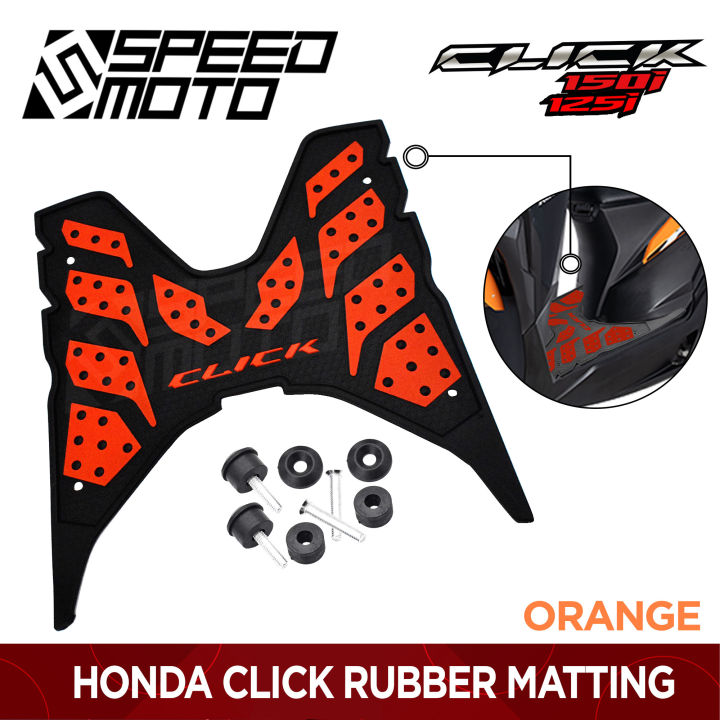 HONDA CLICK 125 V3 /150i FOOTBOARD RUBBER MATTING WITH BOLTS FOR CLICK ...