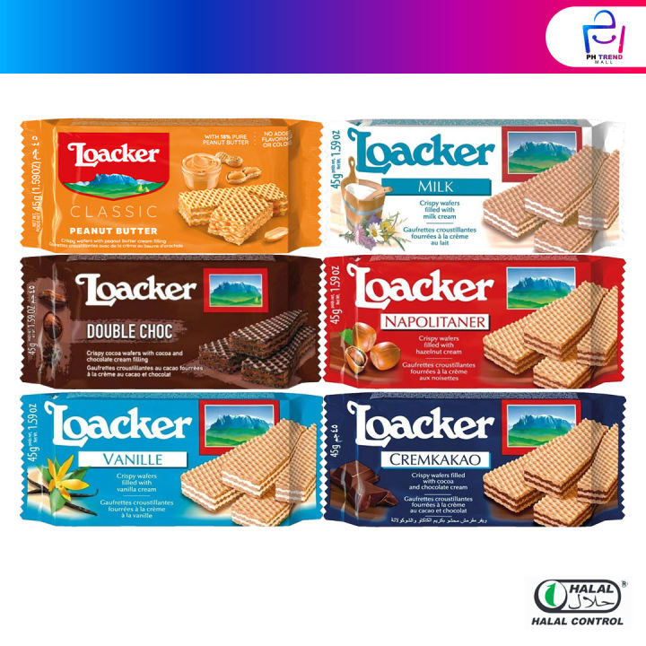 Loacker Classic Waffer 45g (Absorted Flavor) | Lazada