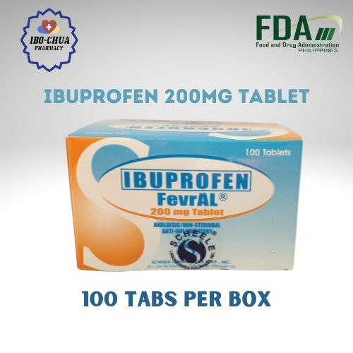 Ibuprofen 200mg (FEVRAL) Analgesic/ Pain Relief- 100 tablets | Lazada PH
