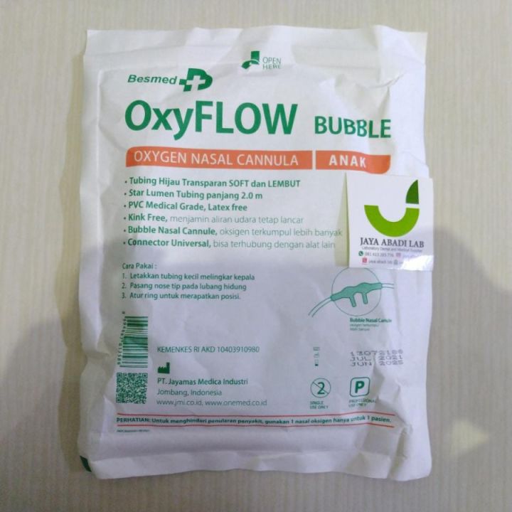 OXYFLOW bubble oxygen nasal canula selang oksigen anak pediatric ...