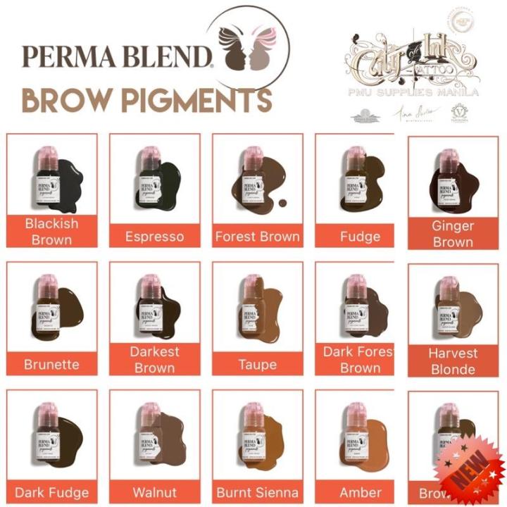 PERMABLEND PMU pigments 15ml. Eyebrow Pigments by Perma Blend USA ...