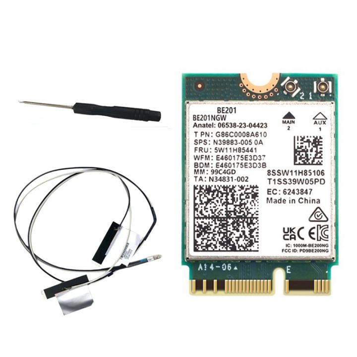BE201 WIFI7 Card 8774Mbps Tri-Band BT5.4 WiFI 7 Wireless WIFI Card ...