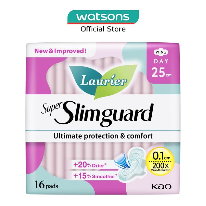 LAURIER Super Slimguard Day Wing Sanitary Pad 25Cm 16S | Lazada Singapore