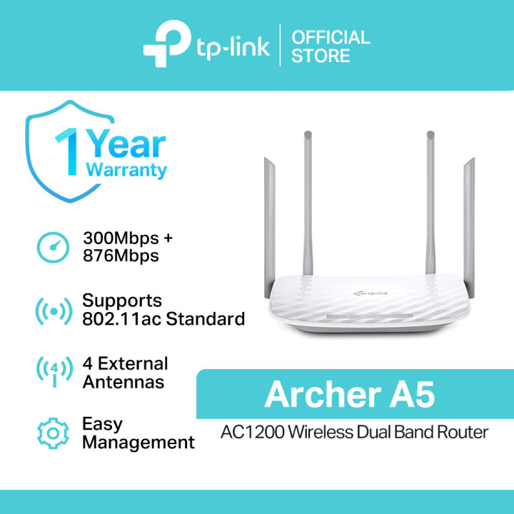 TP-Link | ARCHER A5 | Dual Band | AC1200 2.4Ghz 5Ghz | Wireless Access ...