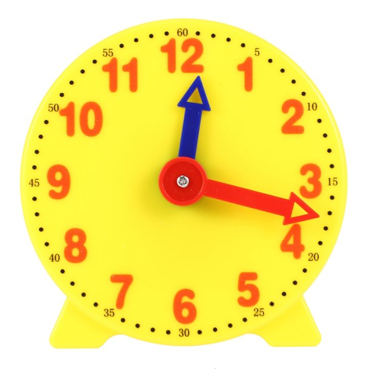 4 Inch Student Learning Clock Time Model Teacher Gear Clock 12/24 Hour ...