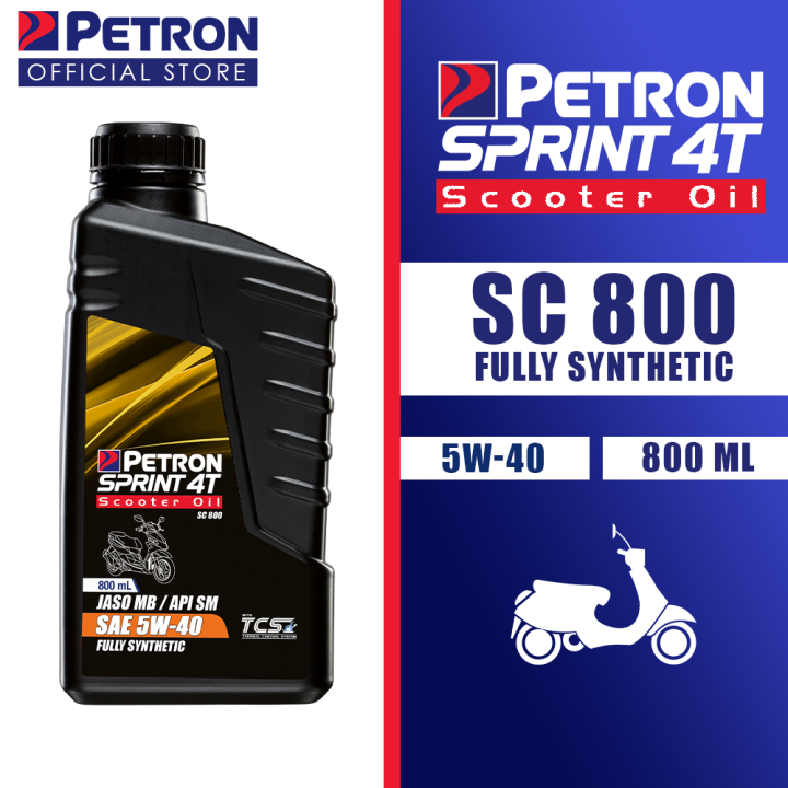 PETRON SPRINT 4T SC 800 SCOOTER OIL FULLY SYNTHETIC SAE 5W-40 (800ML ...
