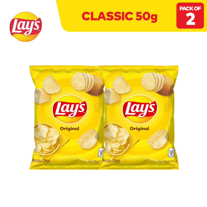 Lay's Original Potato Chips 50g - Pack of 2 | Lazada PH