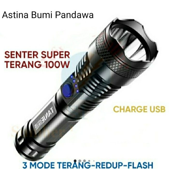 SENTER LED 100W SUPER TERANG RECHARGEABLE/ SENTER CAS USB(K0G0) Mini ...