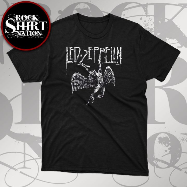 Led Zeppelin Mocking Fallen Angels Swan Song Rock Shirt Nation Heavy ...