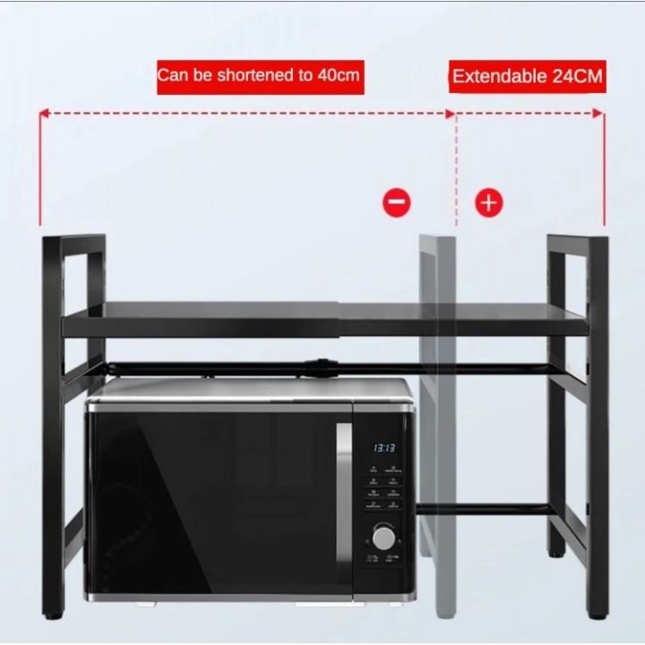 Microwave Oven Shelf Floor Kitchen Storage Rack Multi-Function Bowl ...
