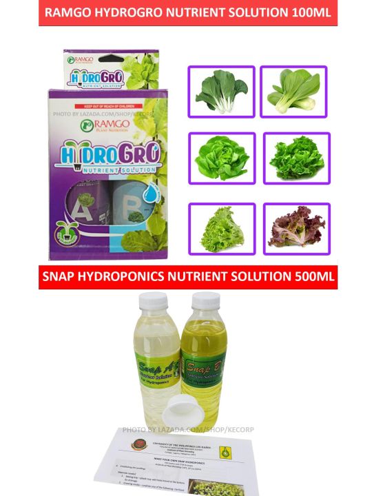 Snap Hydroponics Solutions 500ml Set A and B | Lazada PH