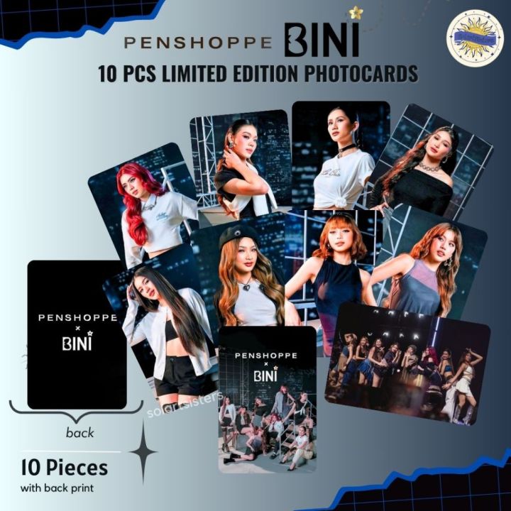 10 pcs Unofficial Bini x Penshoppe Laminated Photocards Back to back ...