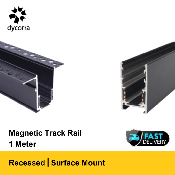 Dycorra Magnetic Track Rail 1M Recessed Surface Mount Bar Suitable For ...
