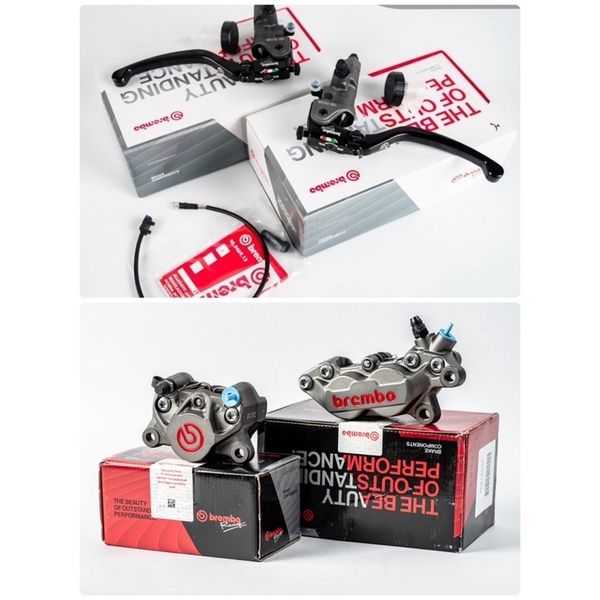 Brembo ปั้มบน อิตาลี + ปั้มล่าง 4พอต ปักข้าง Pcx Xmax Forza Nmax ...