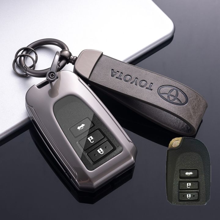 Cover Kunci Toyota Vios Yaris Hilux Metal Key Case Cover Keychain With Key Rope Lazada Lazada