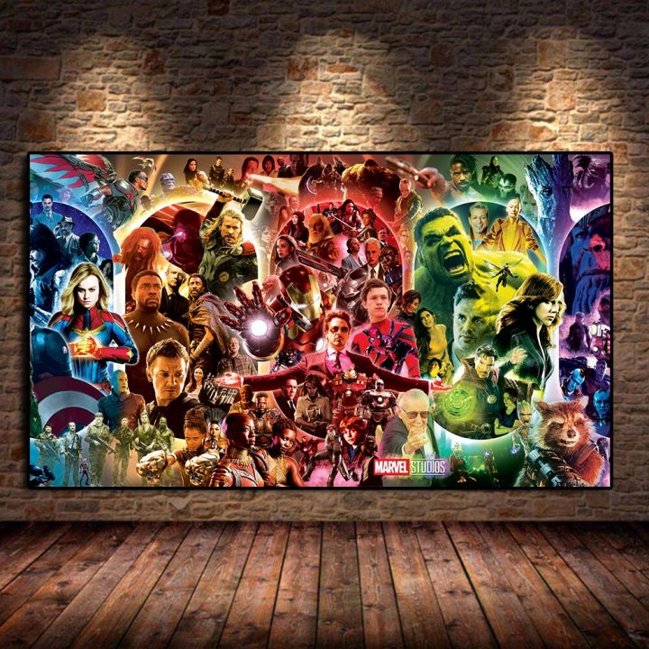 Marvel End Game Avengers Superhero Movie Poster Prints Canvas Painting ...