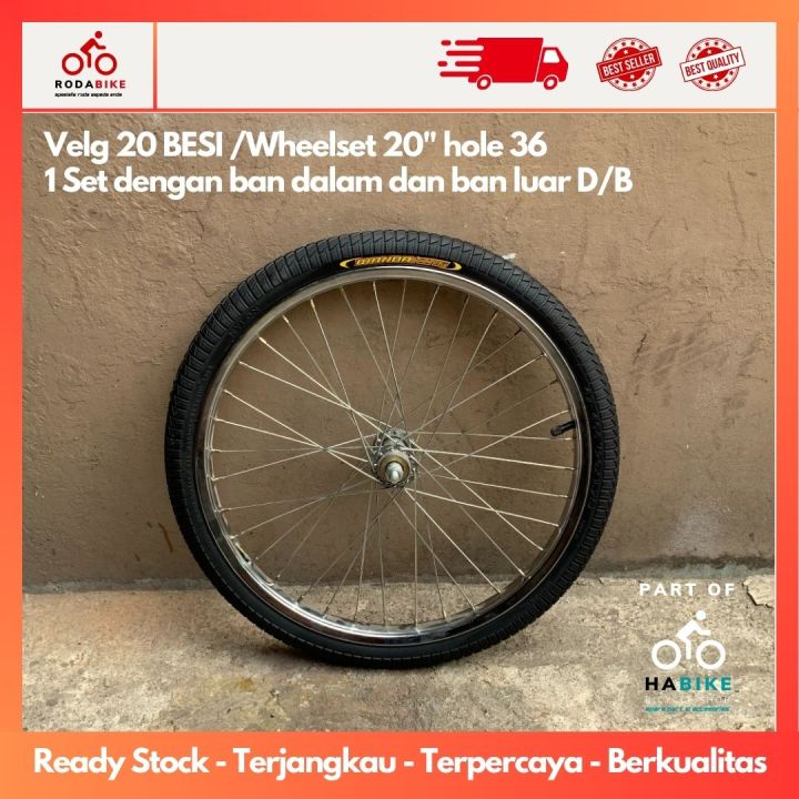 Velg Besi Sepeda Jadi 1 Set Dengan Ban Luar Dalam Depan/Belakang Ukuran ...