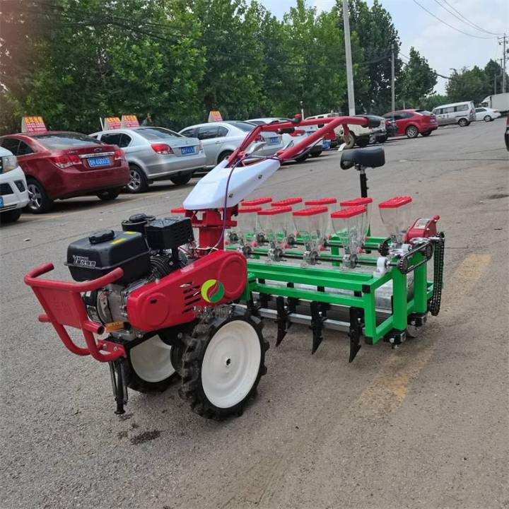 Four or six rows of millet fertilizing seeder tractor traction millet ...