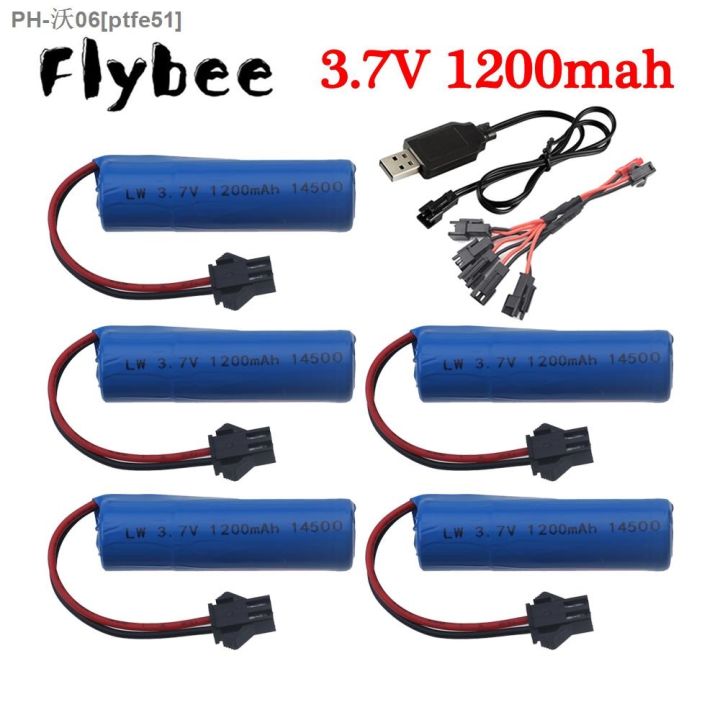 3.7V 1200mAh battery 14500 2S rechargeable battery for remote control ...