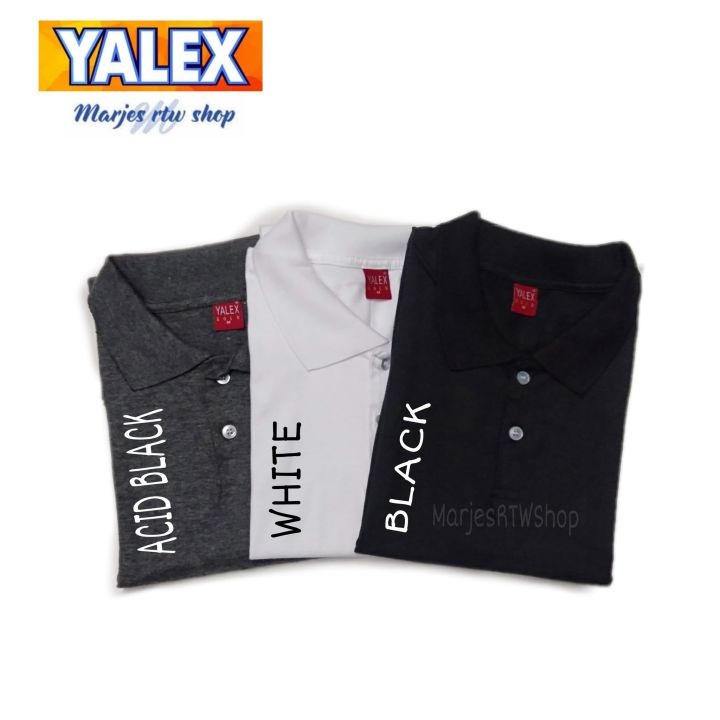 Polo shirt for Mens (YALEX) Acid black,White,Black. | Lazada PH